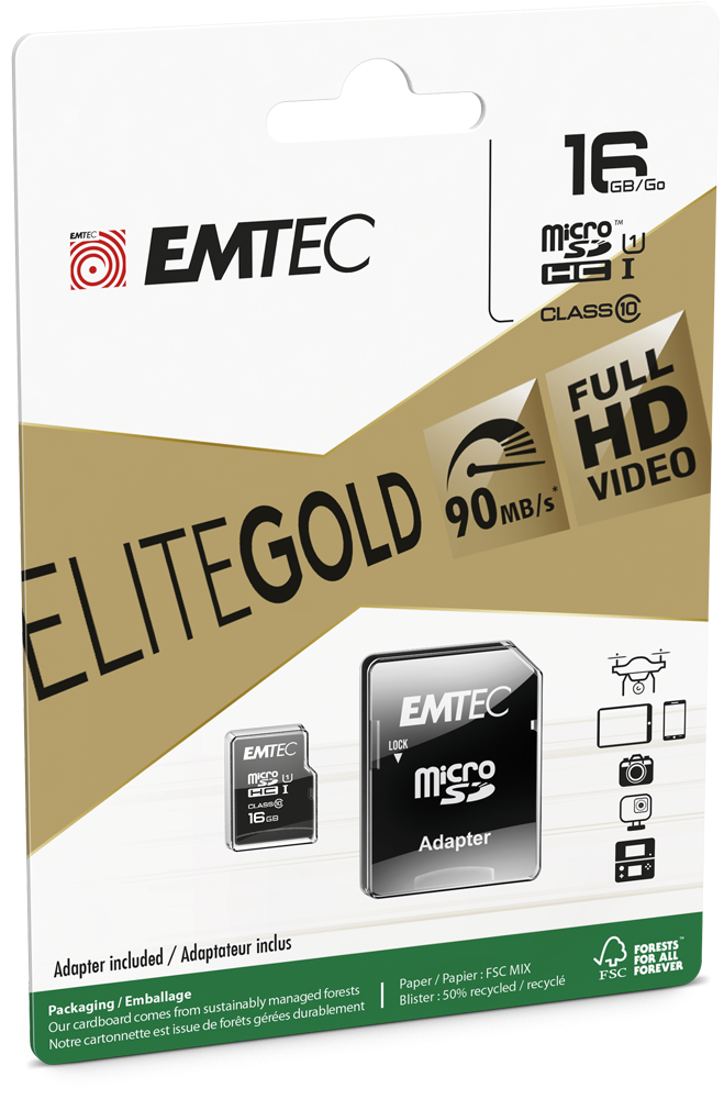 microSD UHS-I U1 Elite Gold | EMTEC